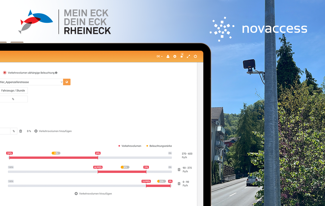 Traffic volume-dependent lighting in Rheineck | Novaccess